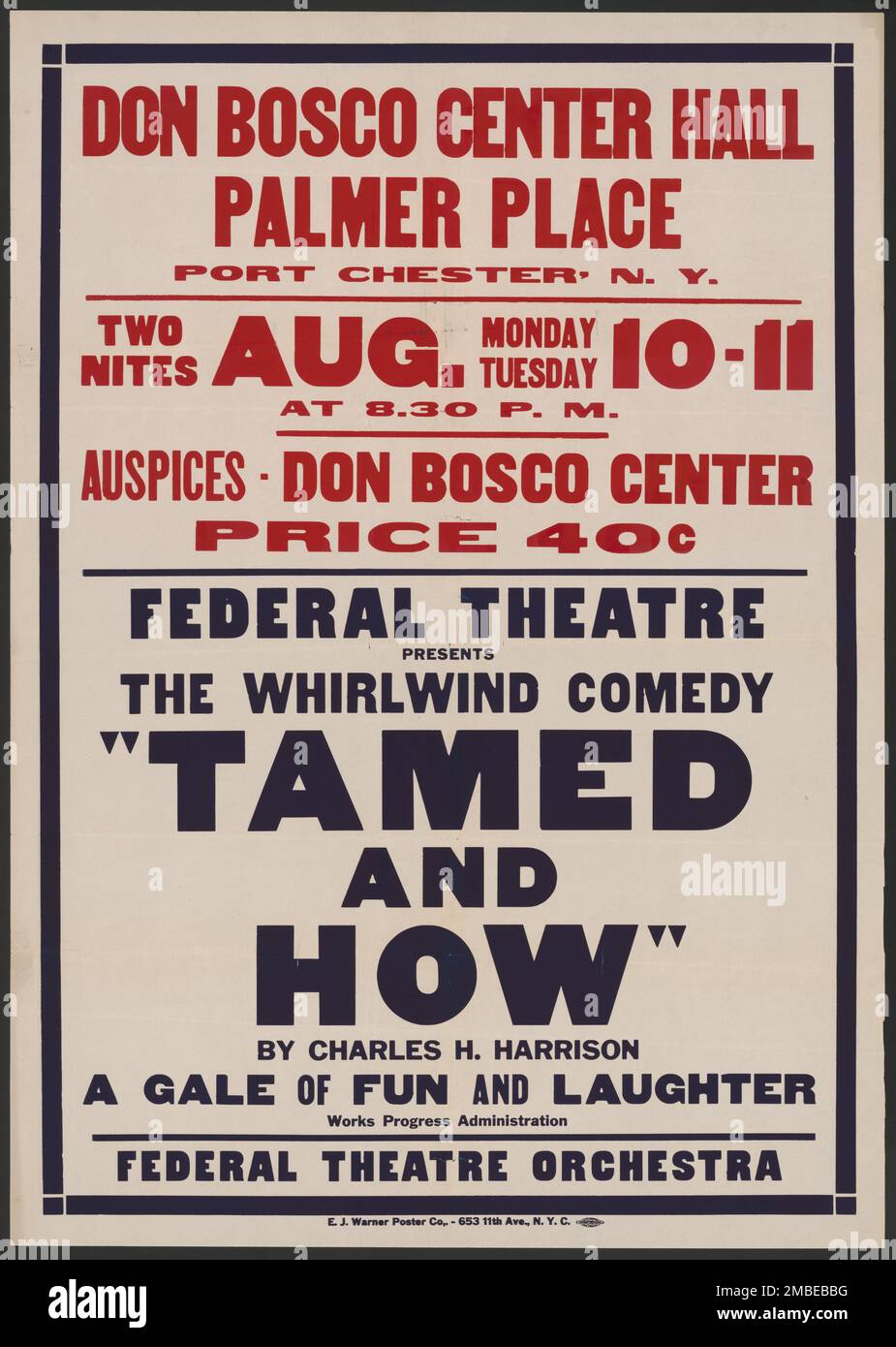 Tamed and How 1, Port Chester, NY, [1930s]. The Federal Theatre Project ...