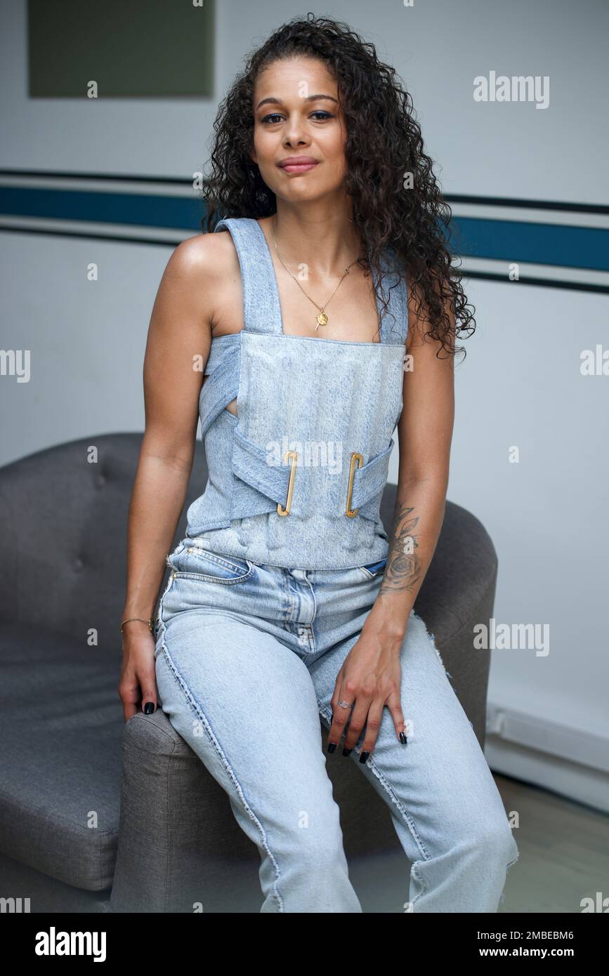 Julie Ledru poses for portrait photographs for the film 'Rodeo' at the ...