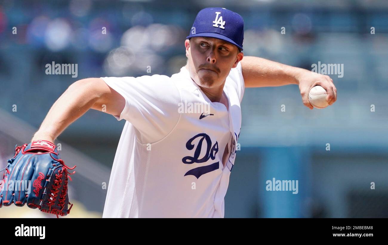Los Angeles Dodgers relief pitcher Justin Bruihl throws to an Arizona ...