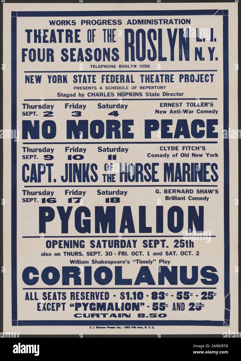 No More Peace 1, Roslyn, NY, 1937. The Federal Theatre Project, created ...