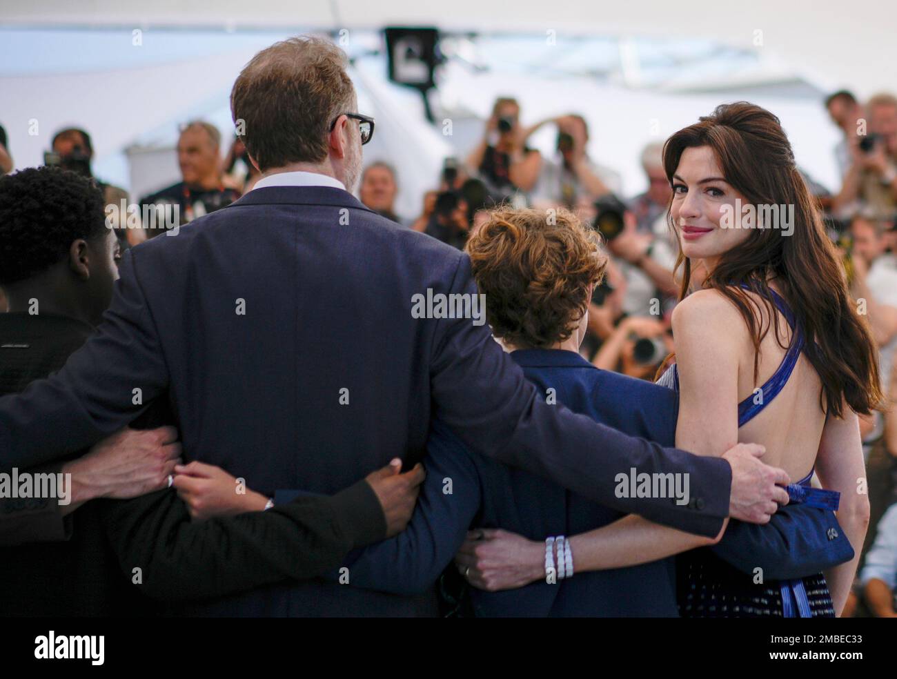 Jaylin Webb, from left, director James Gray, Michael Banks Repeta, and ...
