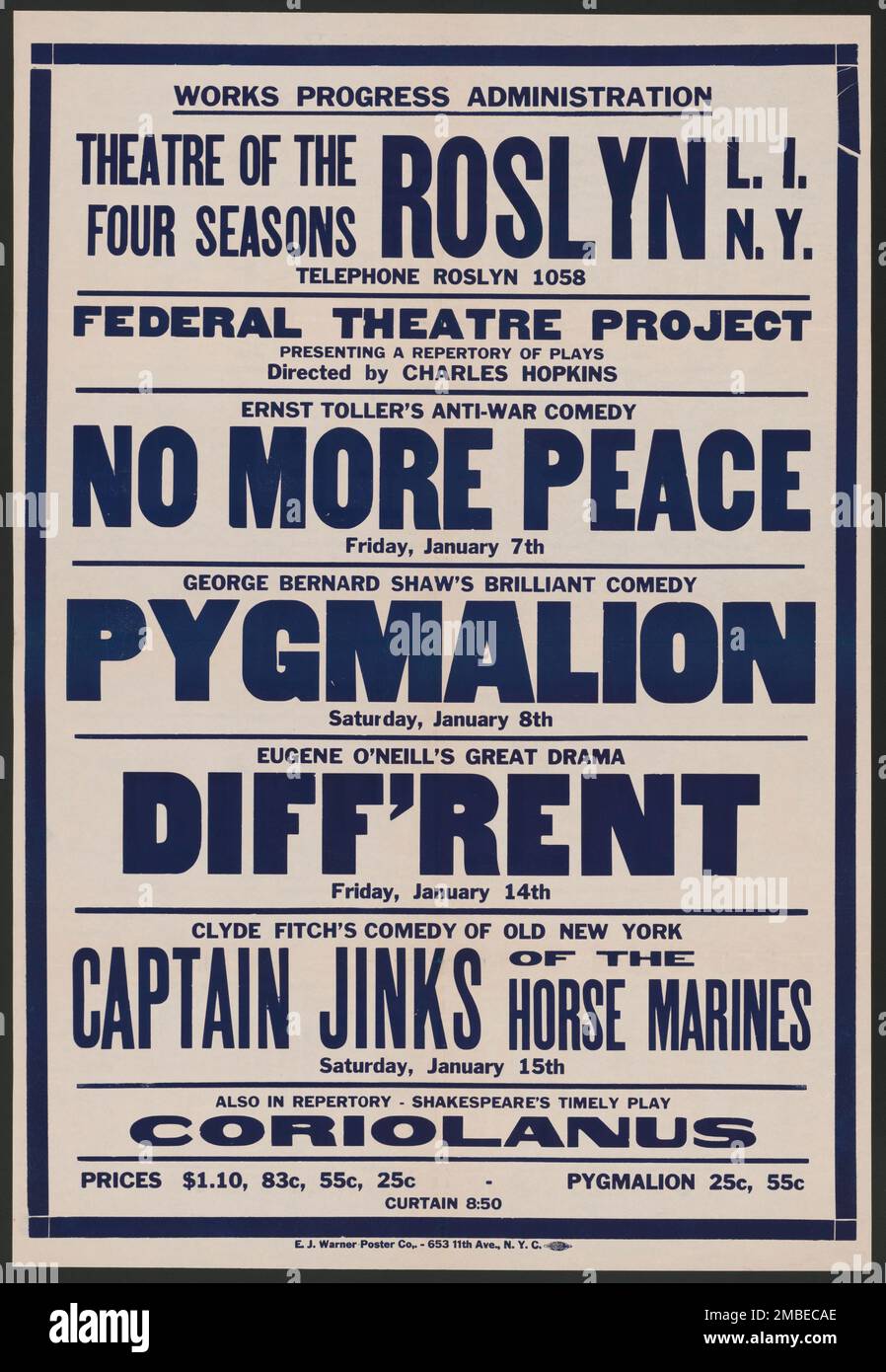 No More Peace, Roslyn, NY, 1938. The Federal Theatre Project, created ...