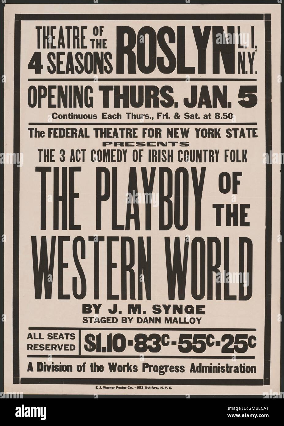 The Playboy of the Western World, Roslyn, NY, 1939. The Federal Theatre ...
