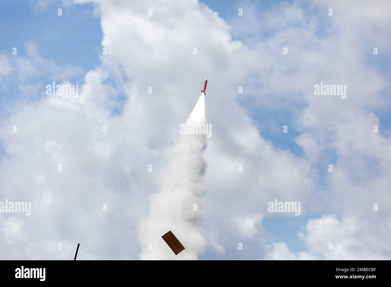 A PAC-2 Patriot interceptor missile is launched at a Kratos Defense ...