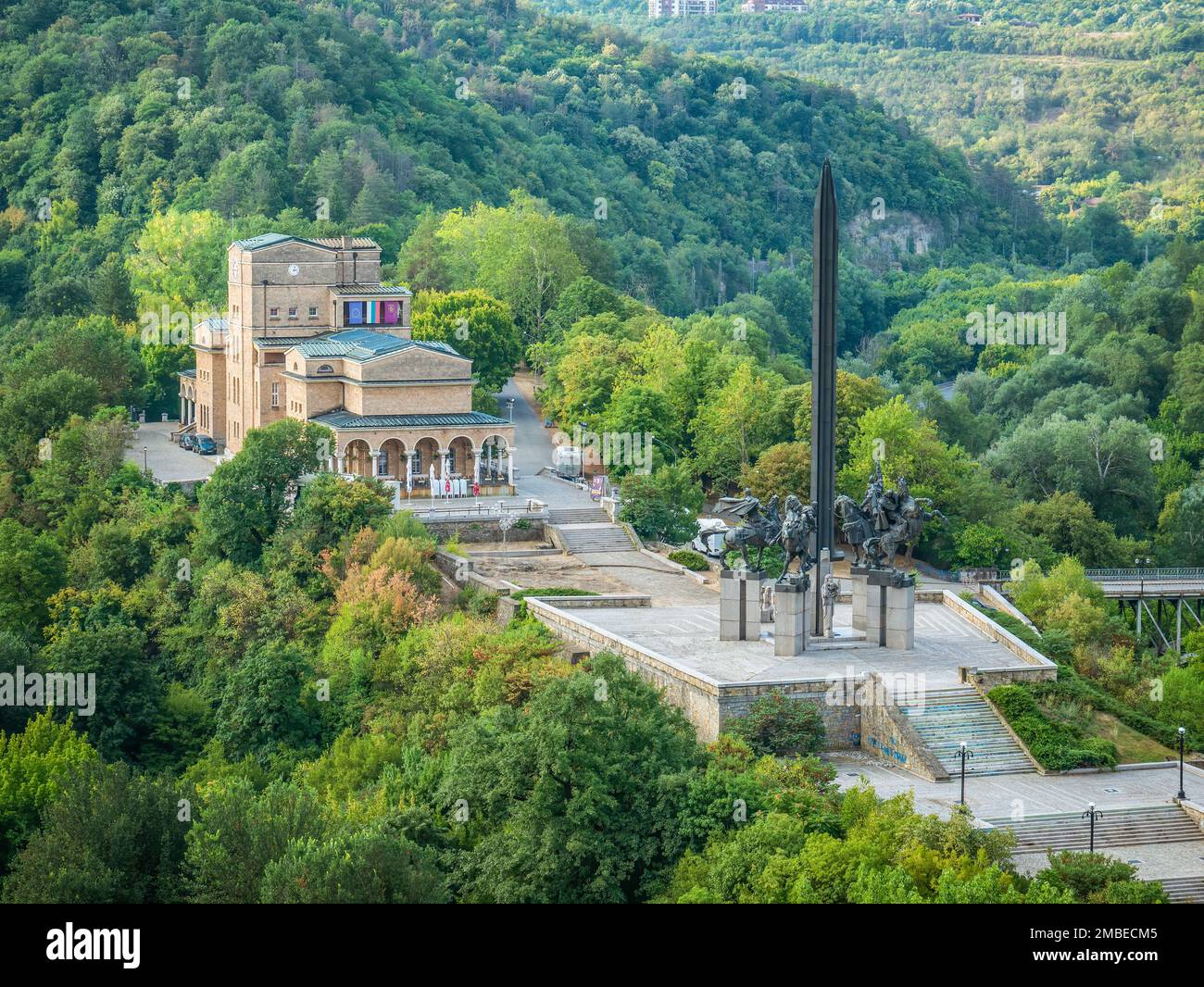 View from above with Boris Denev State Art Gallery and Monument to the ...