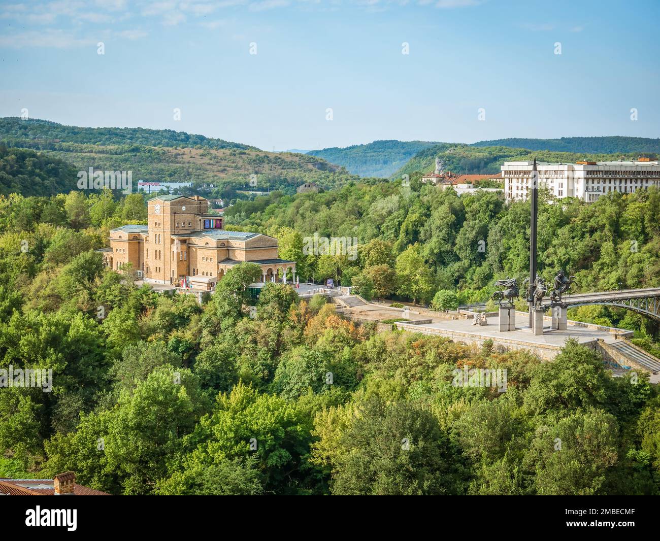 View from above with Boris Denev State Art Gallery and Monument to the ...