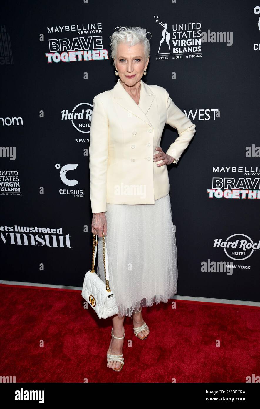 Maye Musk attends the Sports Illustrated Swimsuit 2022 issue release ...