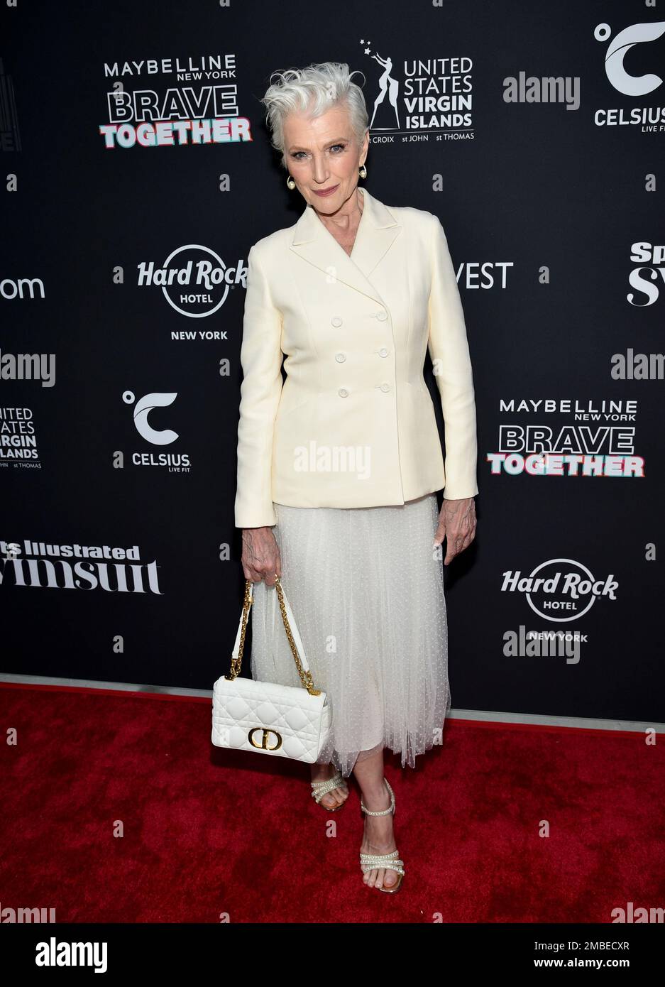 Maye Musk attends the Sports Illustrated Swimsuit 2022 issue release ...