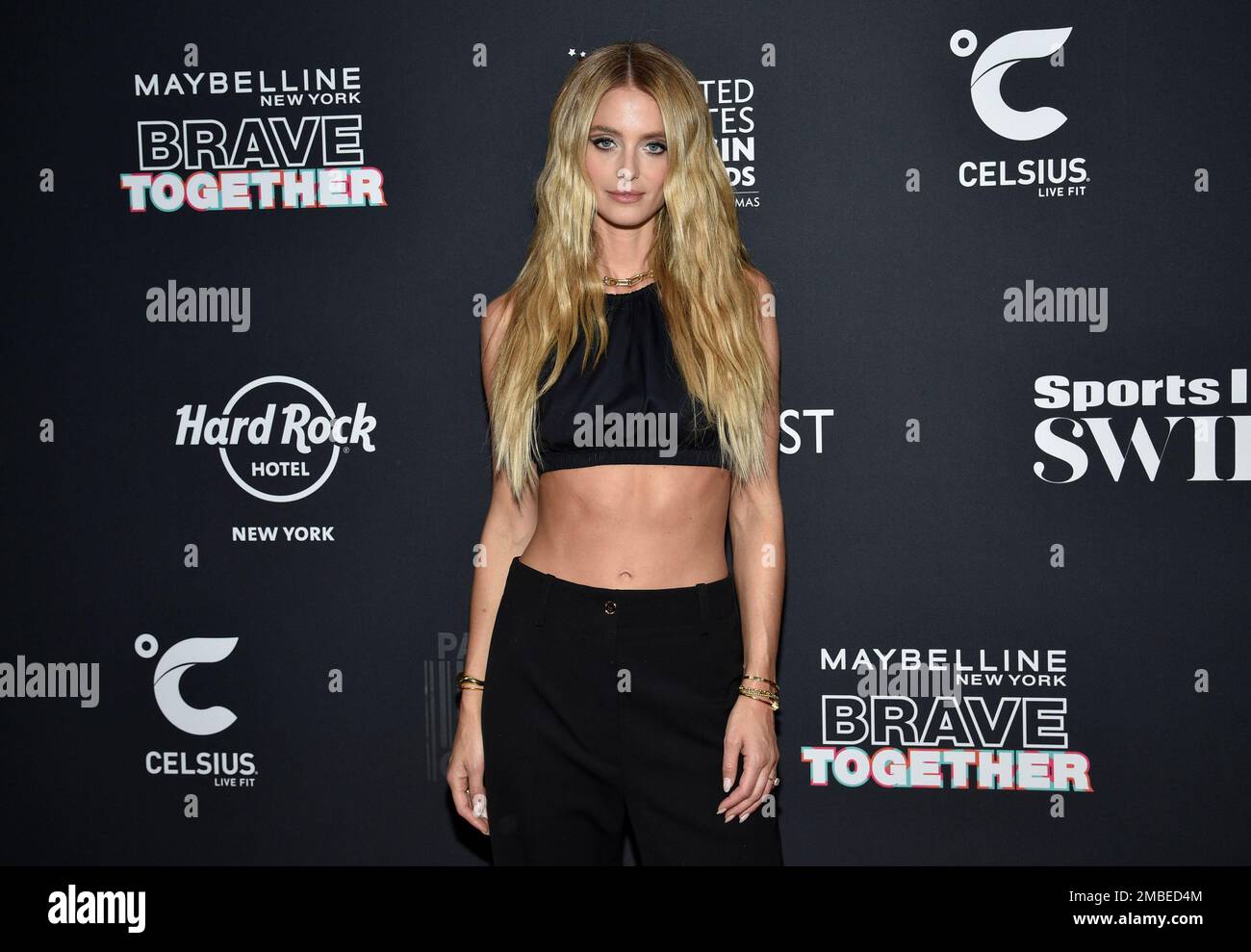 Kate Bock attends the Sports Illustrated Swimsuit 2022 issue release ...