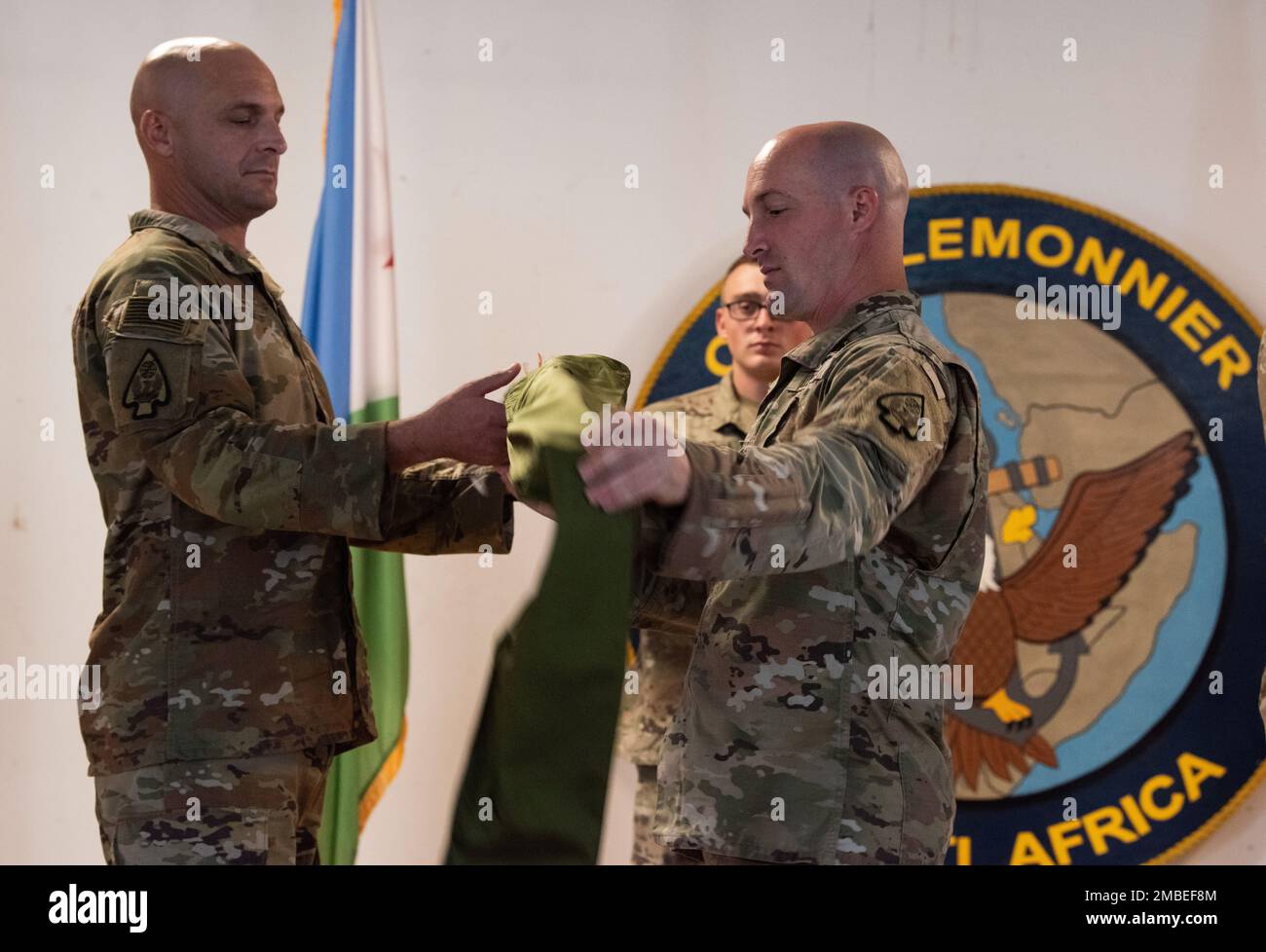 U.S. Army Lt. Col. Travis Betz (left), battalion commander of the 1st ...