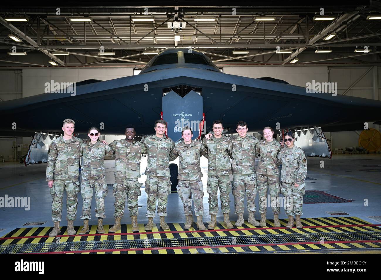U.S. Air Force Academy cadets stand for photo after receiving a brief ...