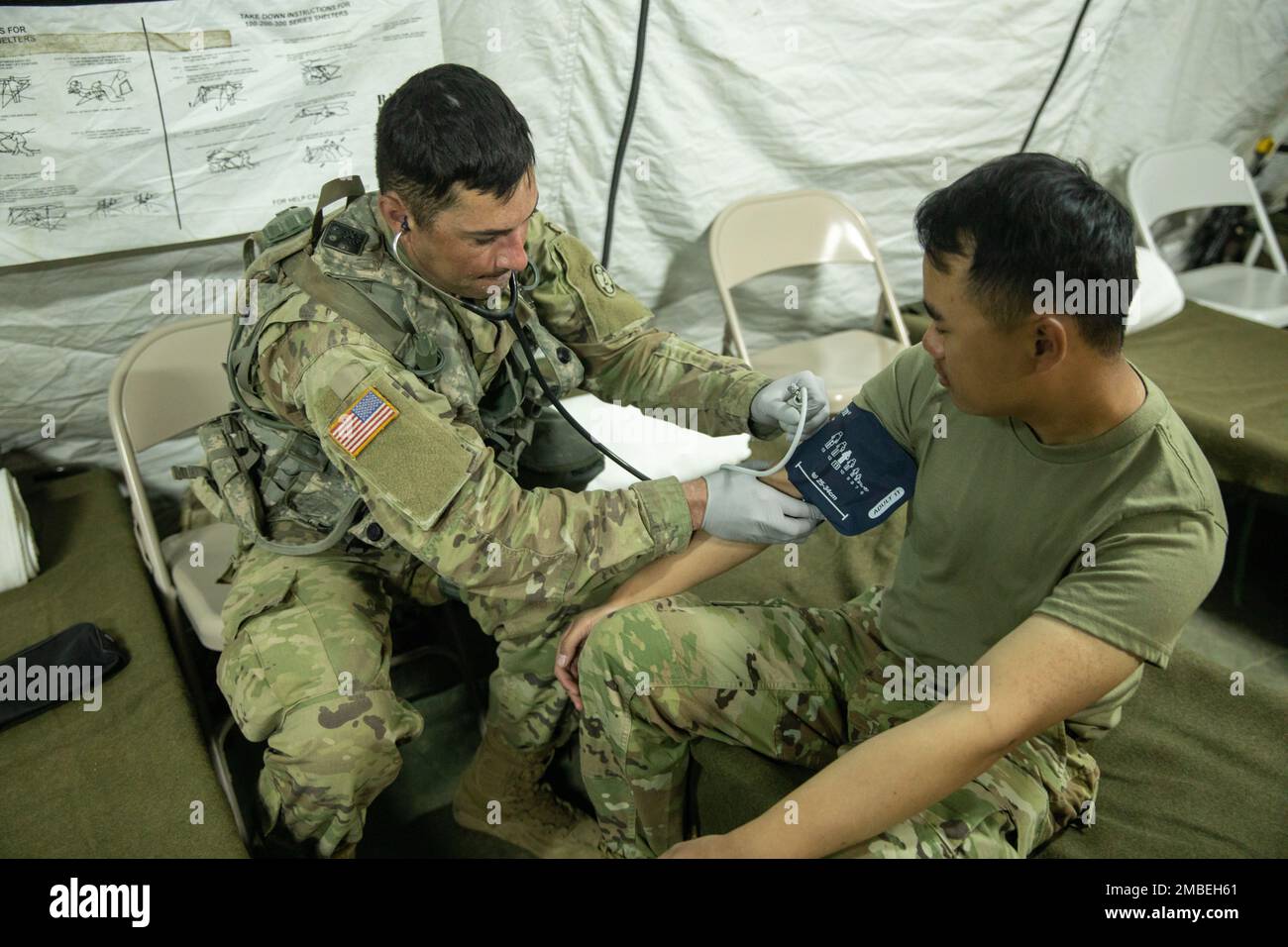 Army Reserve Spc. Aaron Positeri, a combat medic assigned to the 114th ...