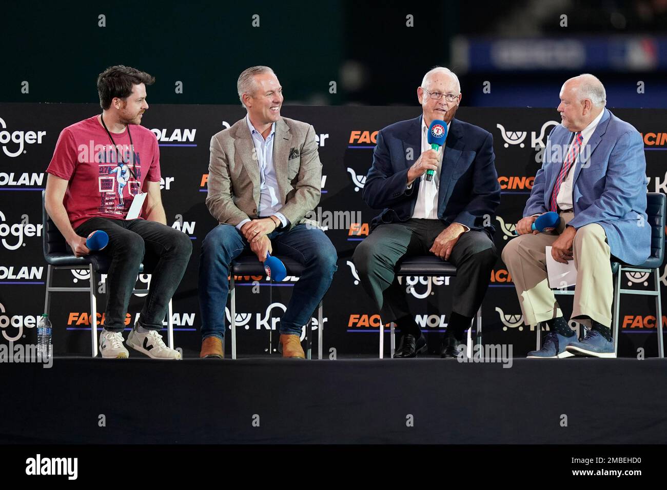 FILE - Baseball great and former Texas Rangers pitcher Nolan Ryan ...