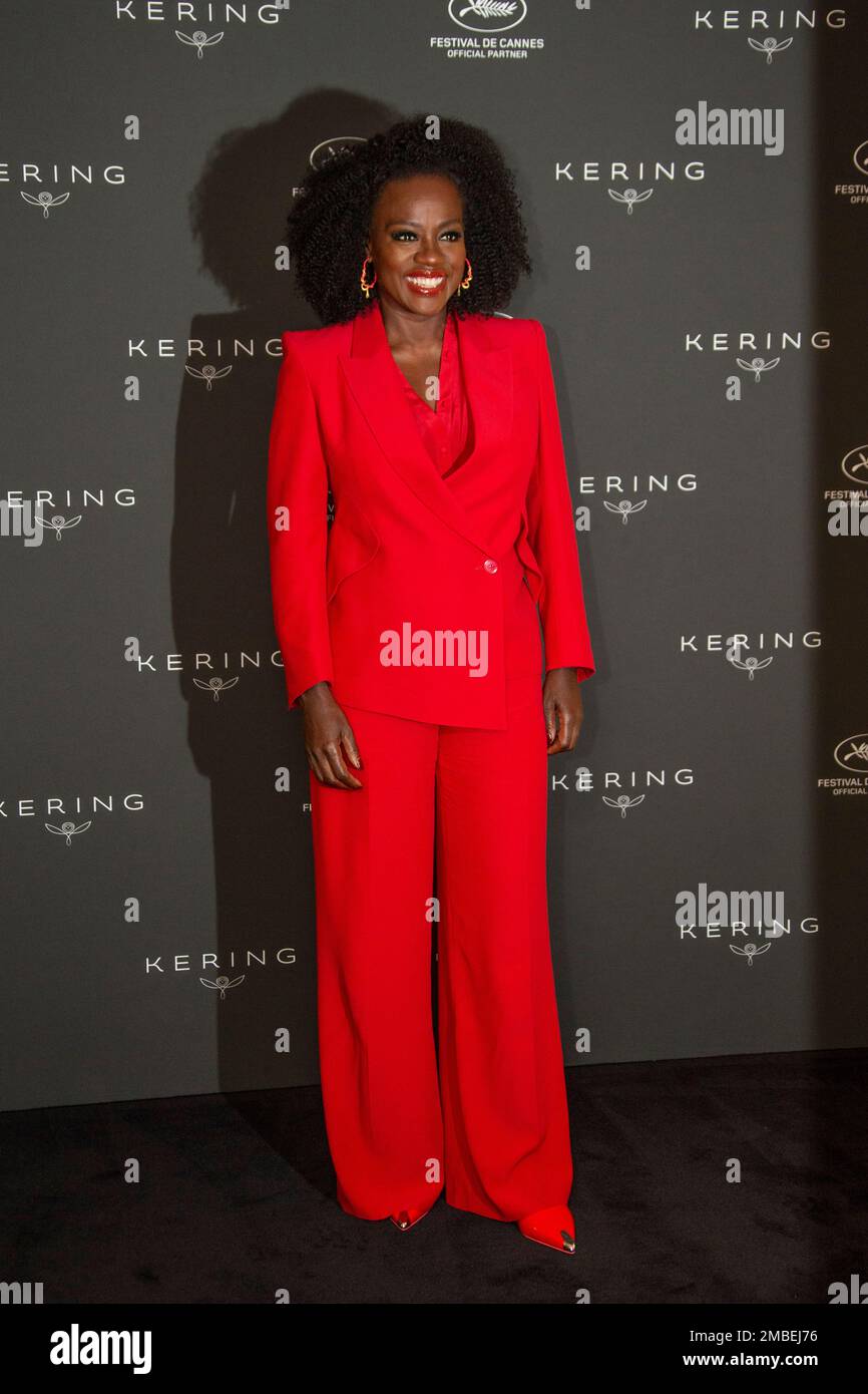 Viola Davis poses for photographers at the Kering Women in Motion talk ...