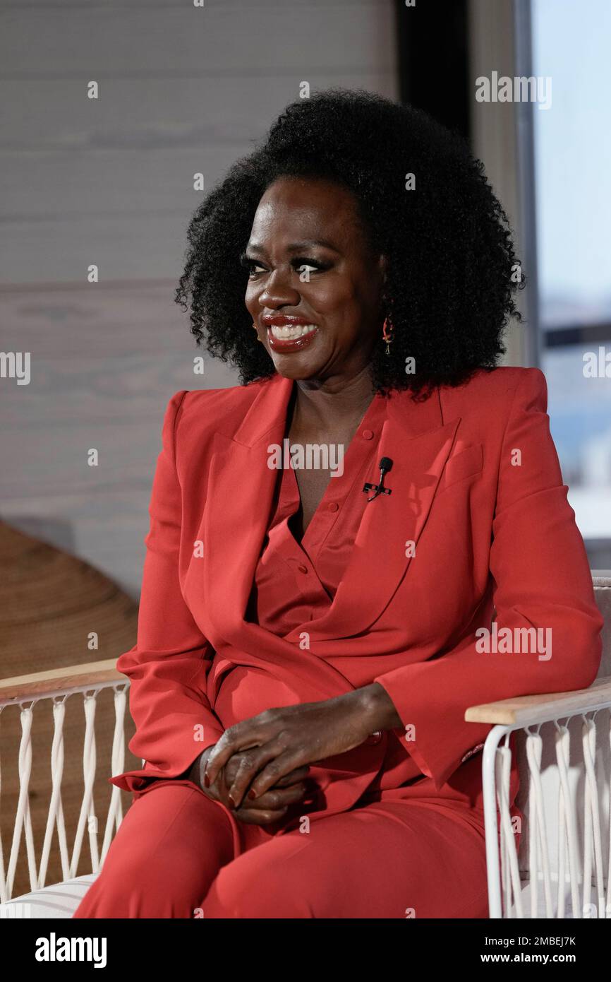 Viola Davis poses for photographers at the Kering Women in Motion talk ...