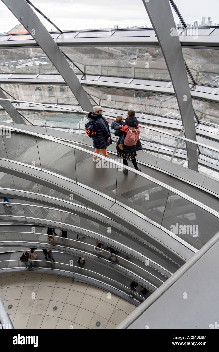 reichstag dome, designed by architect Norman Foster, Berlin, Federal ...