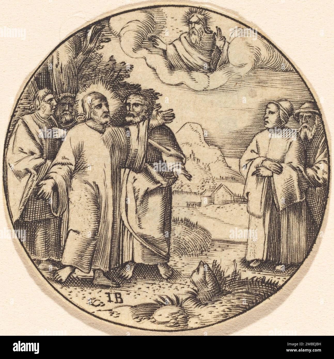 Christ with Three of His Apostles Stock Photo - Alamy