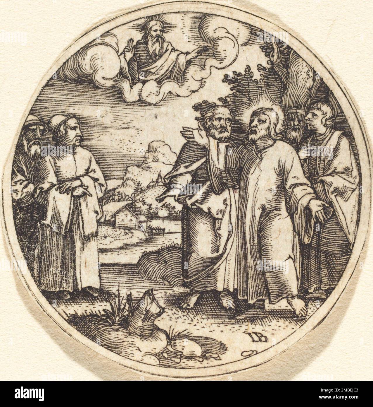 Christ with Three of His Apostles Stock Photo - Alamy