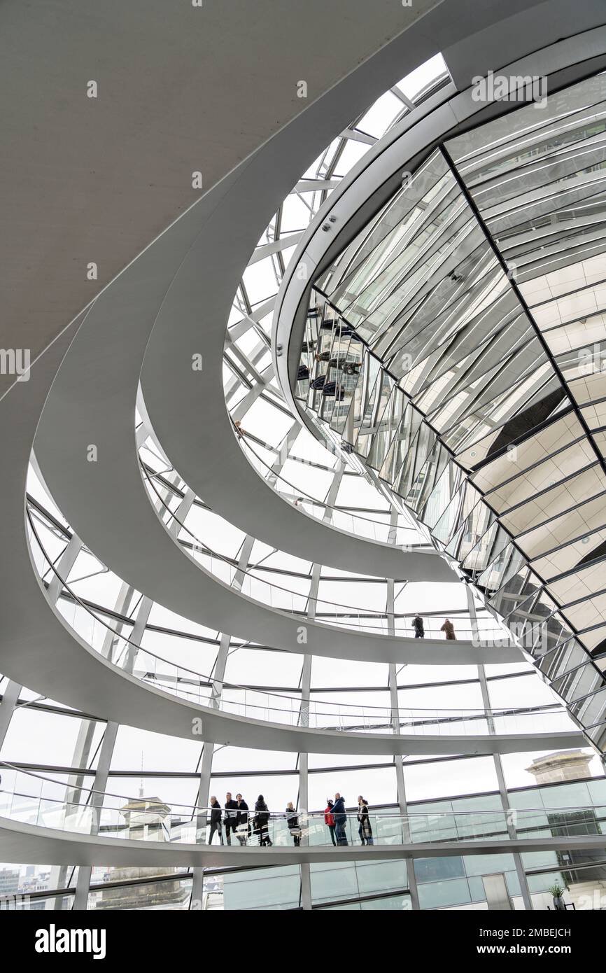 reichstag dome, designed by architect Norman Foster, Berlin, Federal ...