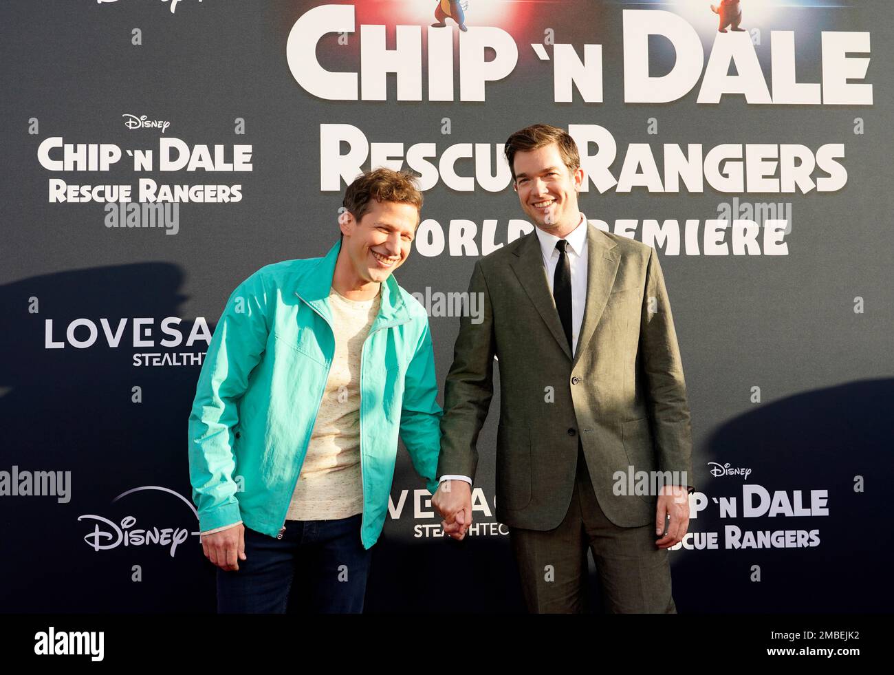 Andy Samberg, left, and John Mulaney, cast members in "Chip 'n Dale ...