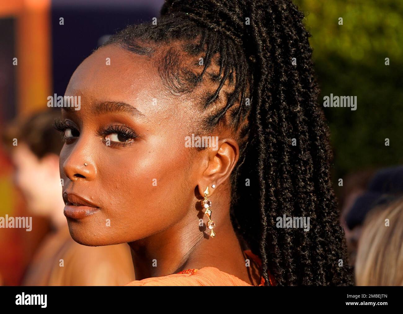 KiKi Layne poses at the premiere of the film "Chip 'n Dale: Rescue ...