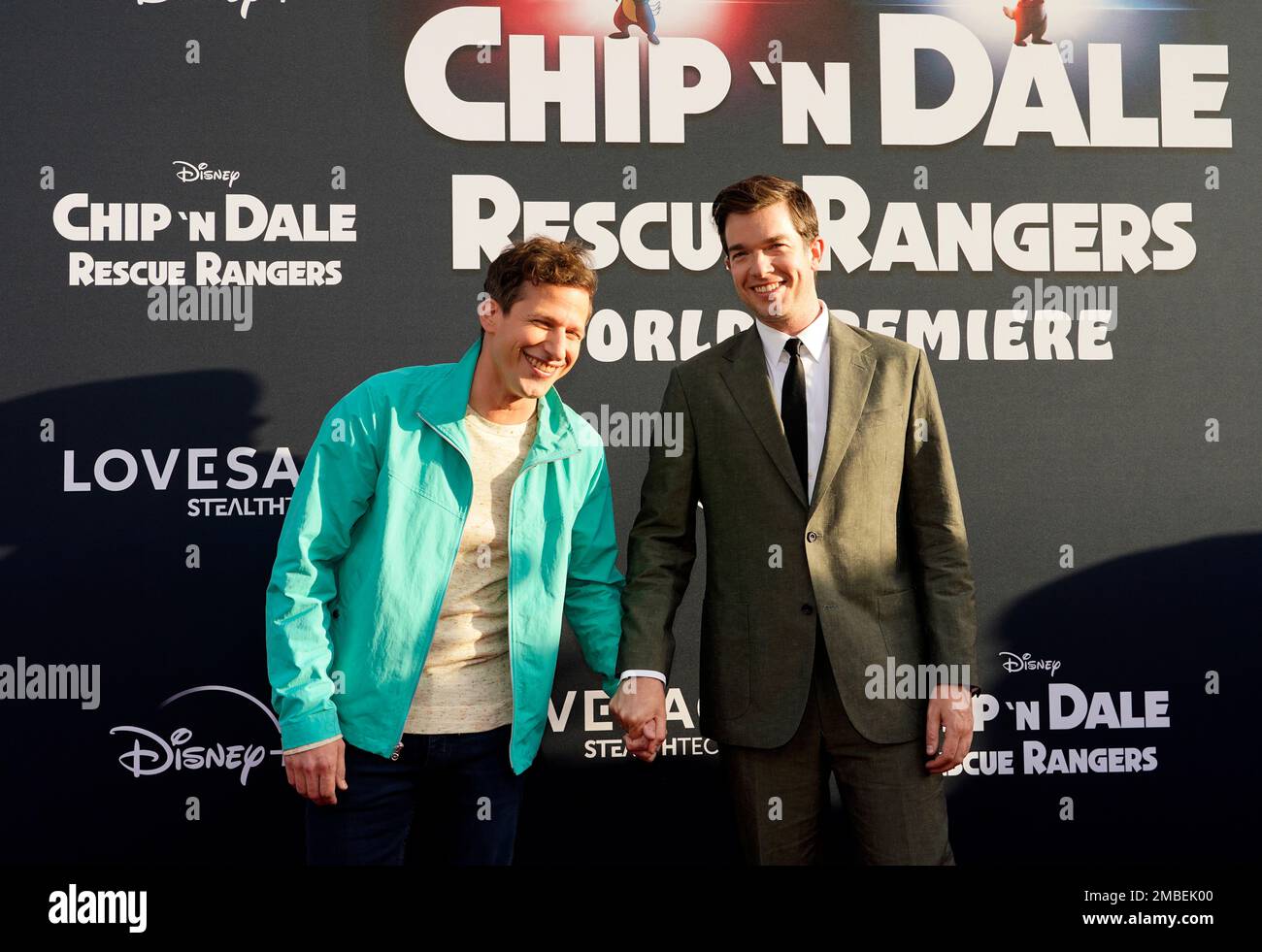 Andy Samberg, left, and John Mulaney, cast members in "Chip 'n Dale ...