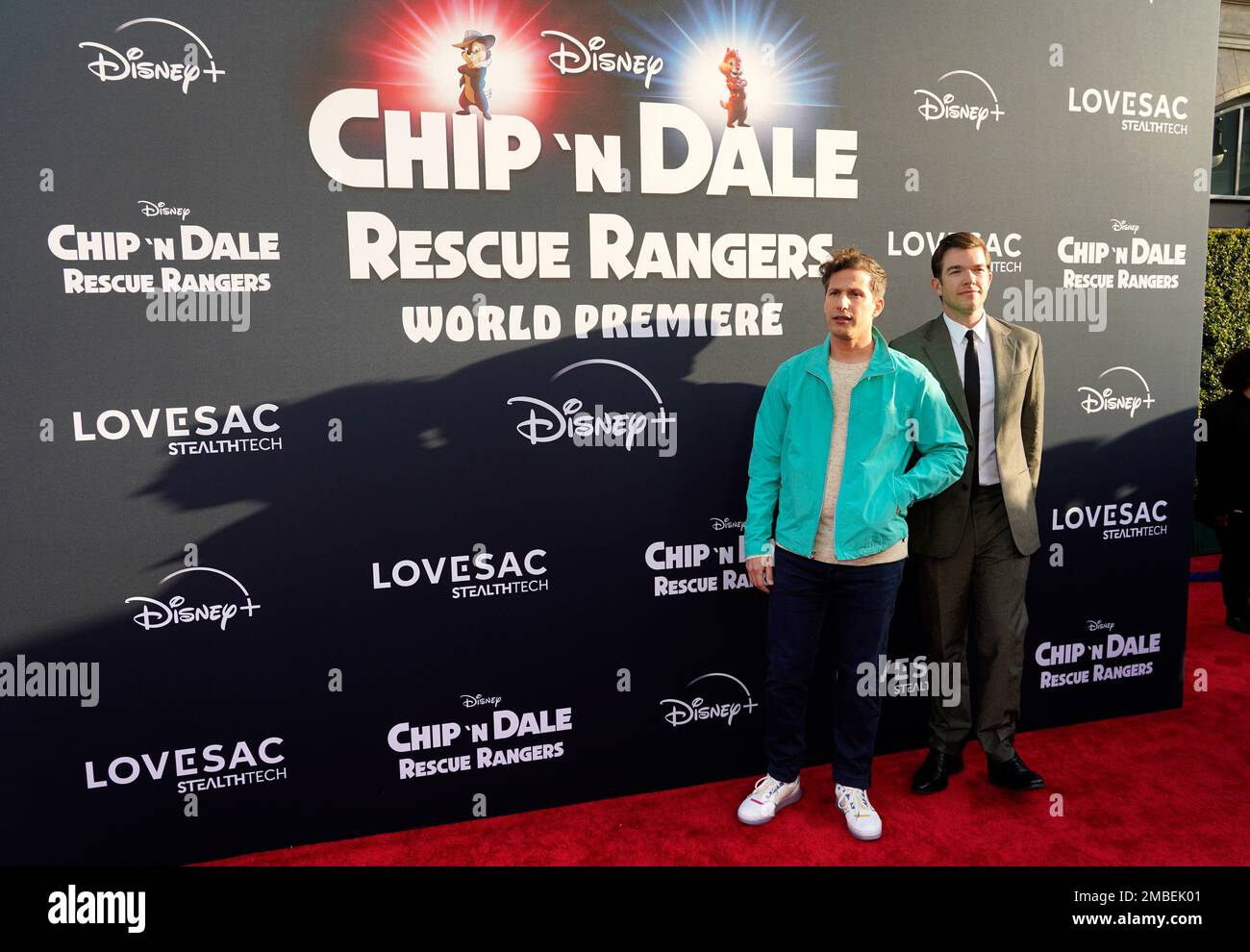 Andy Samberg, left, and John Mulaney, cast members in "Chip 'n Dale ...