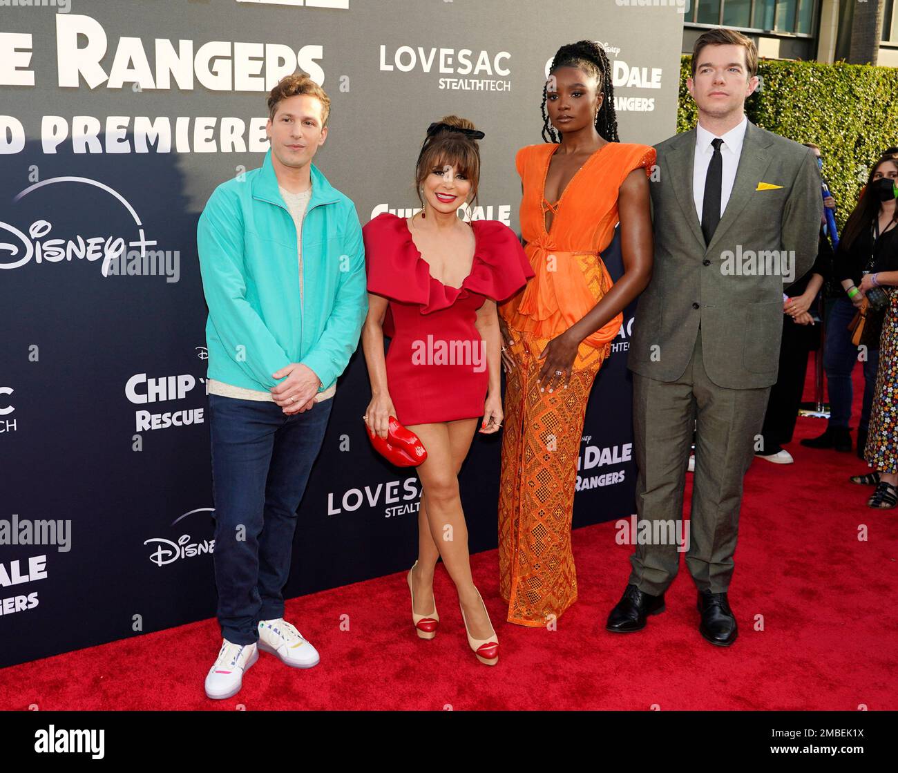 From left, Andy Samberg, Paula Abdul, KiKi Layne and John Mulaney, cast ...