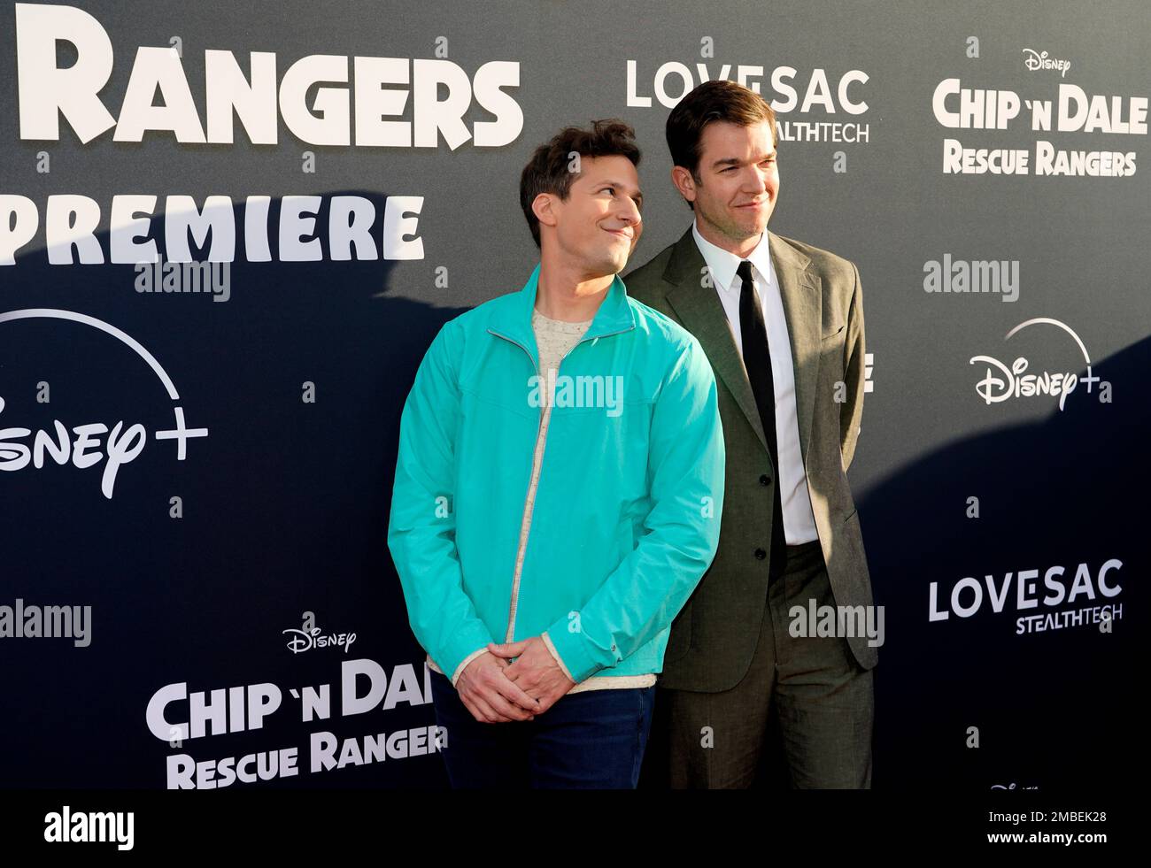 Andy Samberg, left, and John Mulaney, cast members in "Chip 'n Dale ...