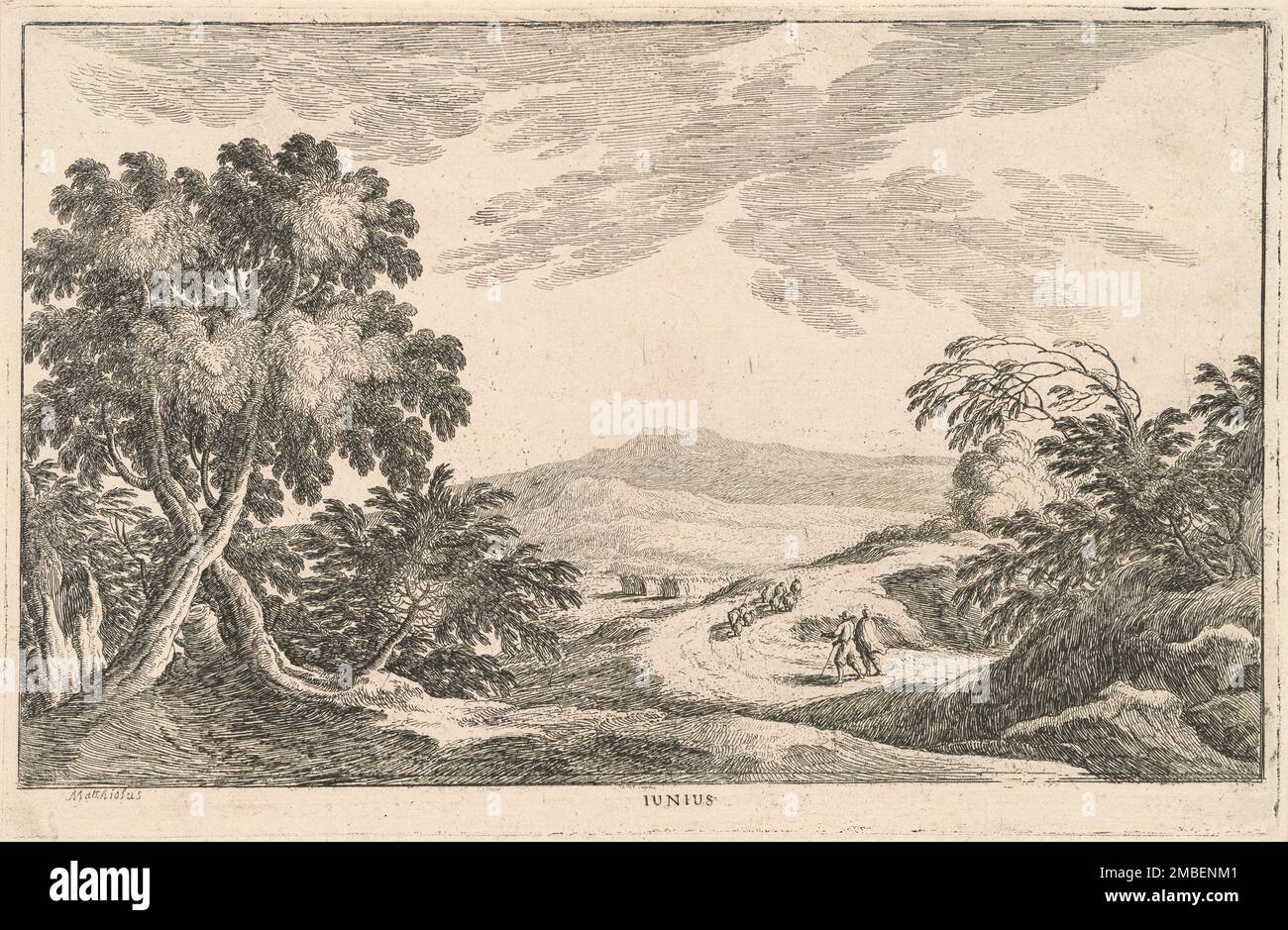 Iunius (June), late 17th century Stock Photo - Alamy