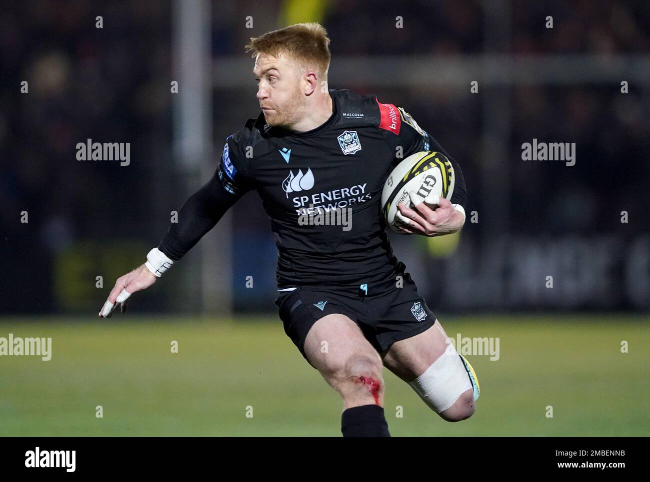 Glasgow Warriors’ Kyle Steyn in action during the EPCR Challenge Cup ...