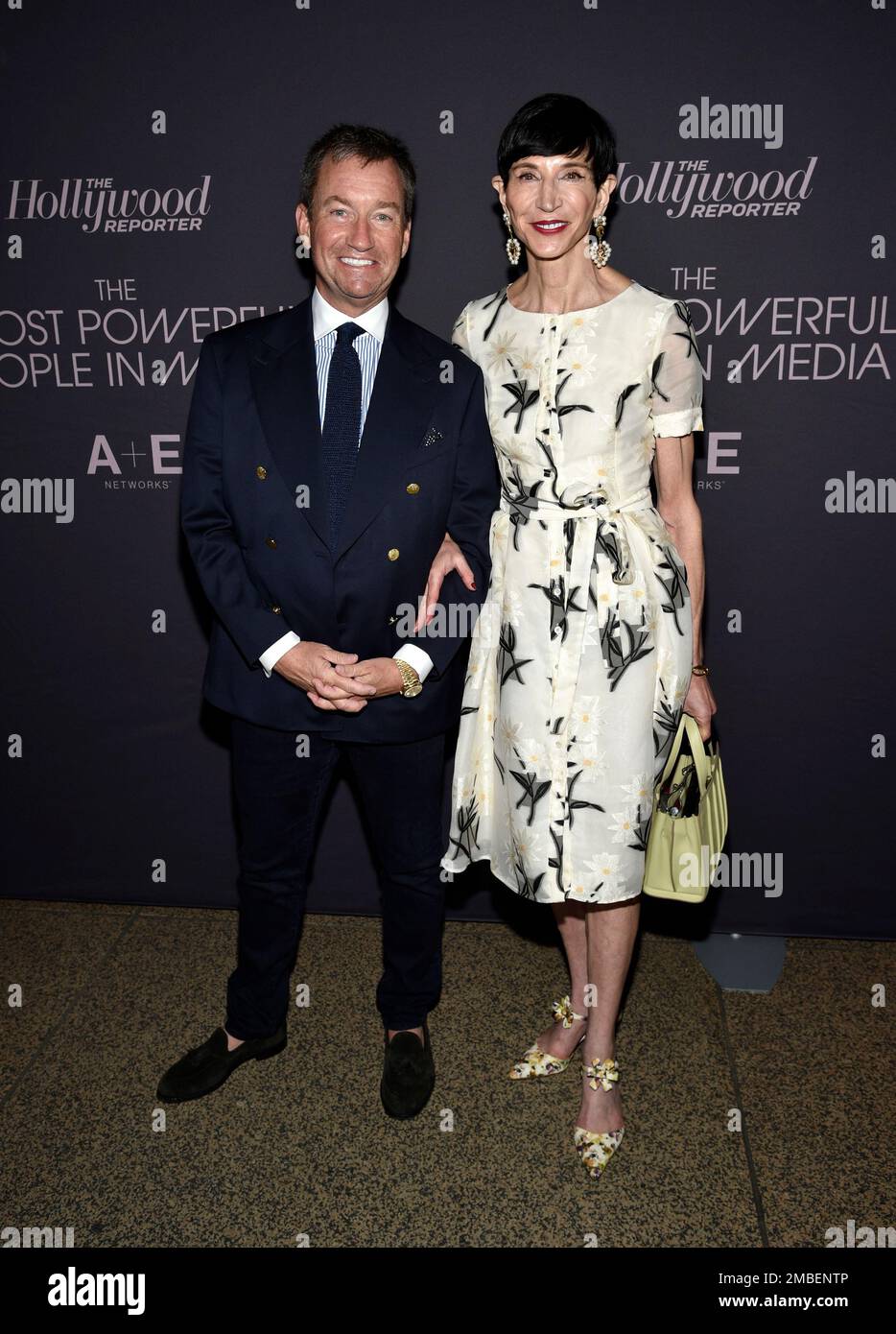 Amy Fine Collins, right, and guest attend The Hollywood Reporter's ...