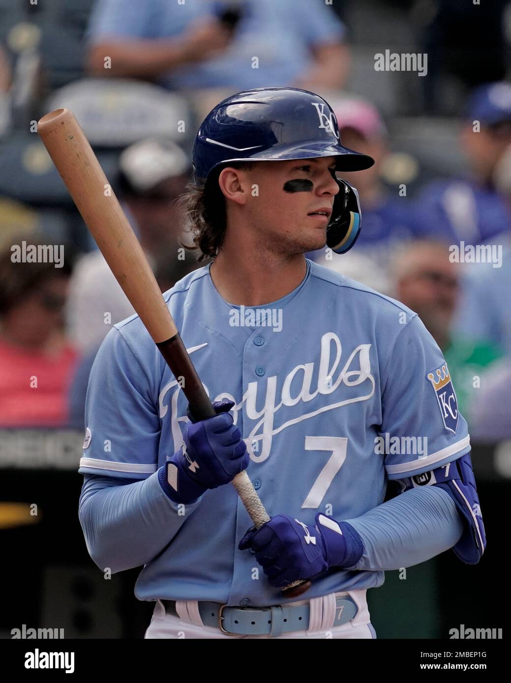 Kansas City Royals' Bobby Witt Jr. bats during the eighth inning in the ...