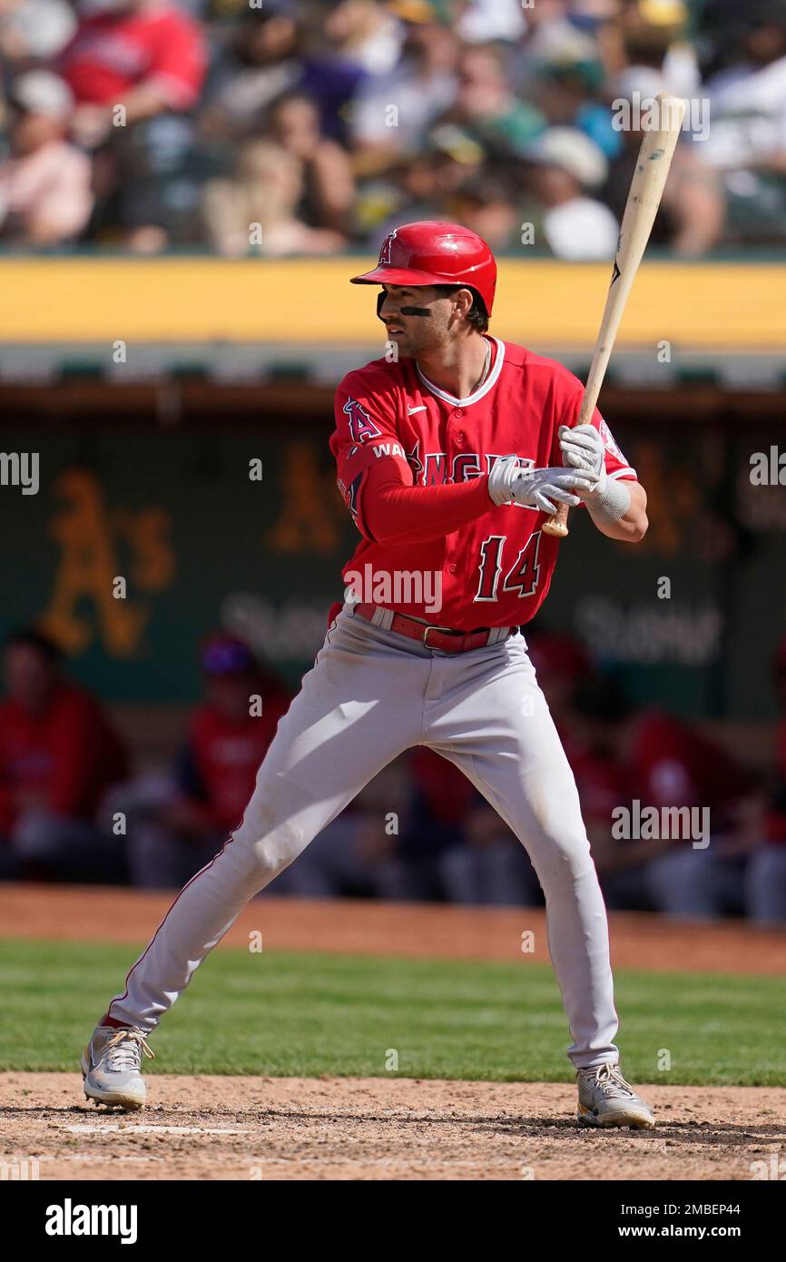 Los Angeles Angels' Tyler Wade against the Oakland Athletics during a ...