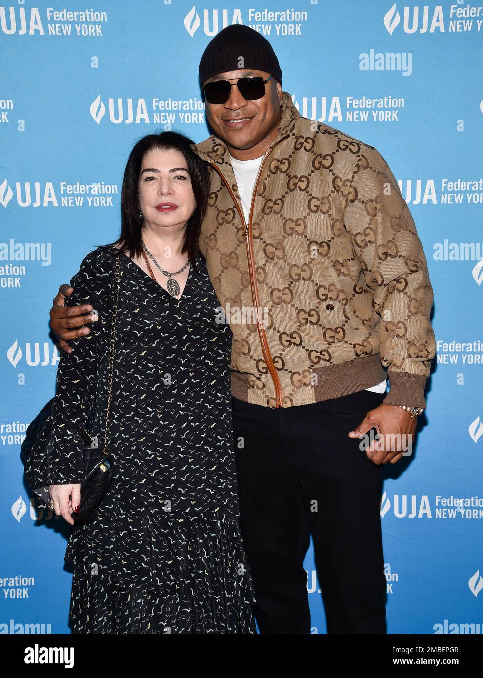 Universal Music Group EVP Michele Anthony, left, and LL Cool J pose ...