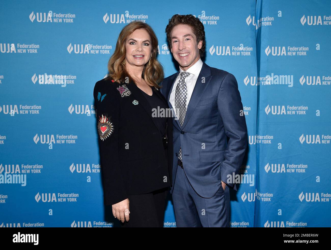 Pastors Victoria Osteen, left, and Joel Osteen attend the UJA ...