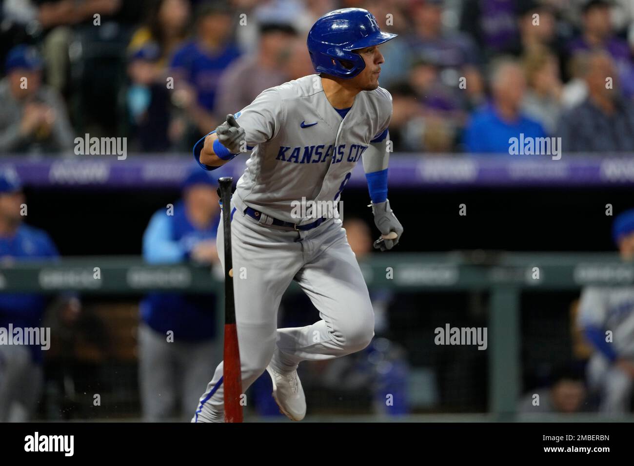 Kansas City Royals second baseman Nicky Lopez (8) in the fifth inning ...