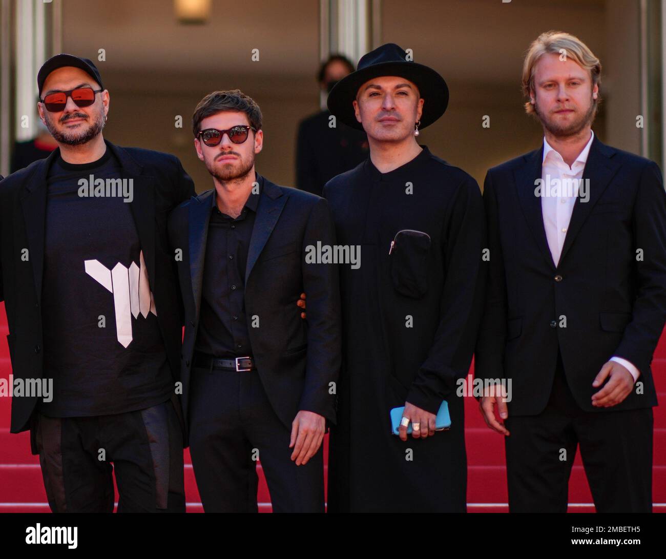 Director Kirill Serebrennikov, from left, Filipp Avdeyev, Oxxxymiron ...