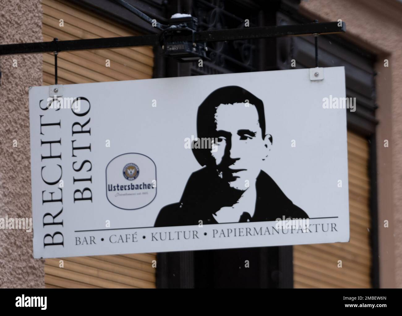 Augsburg, Germany. 20th Jan, 2023. A bistro is named after Bertolt ...