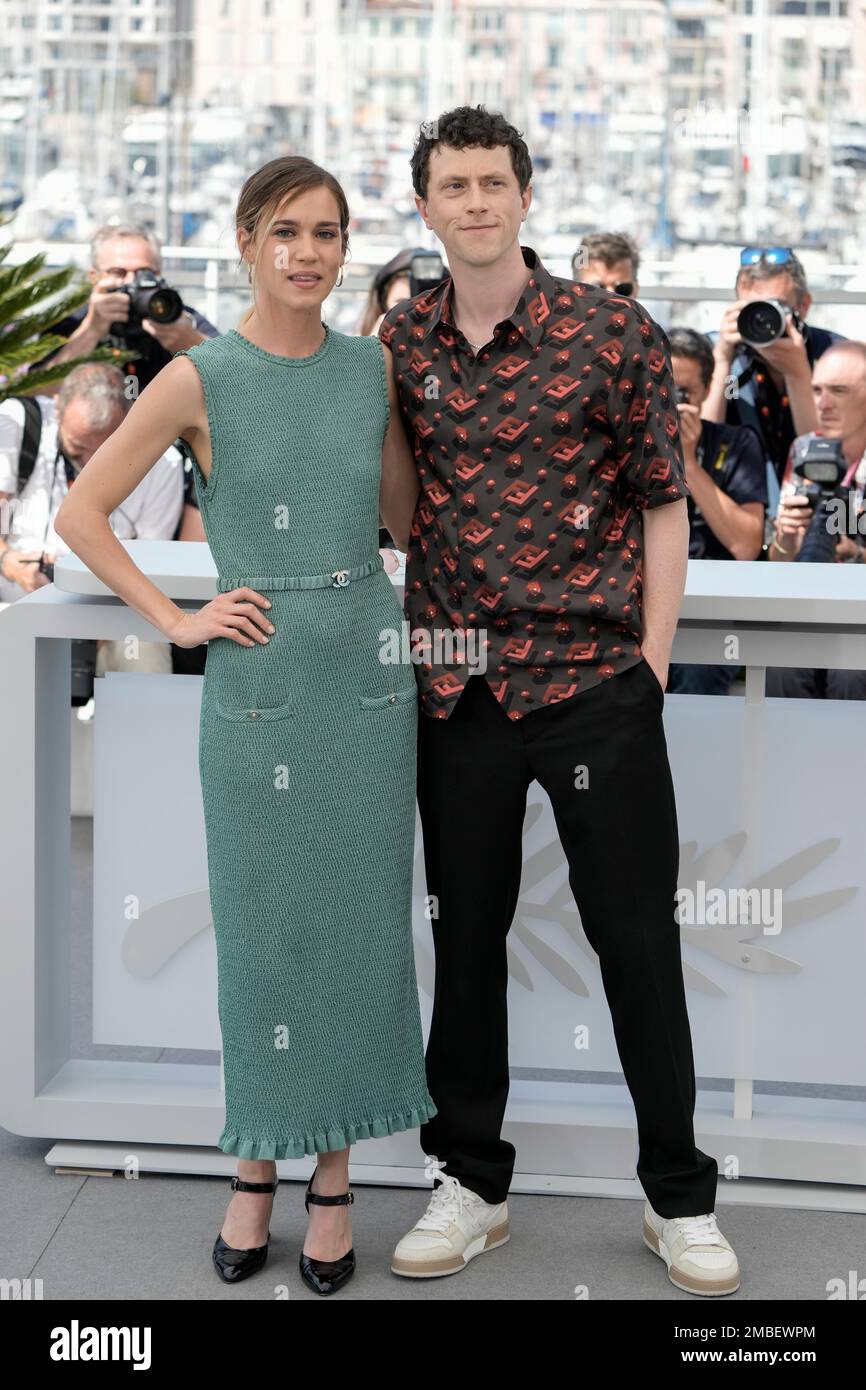 Matilda Anna Ingrid Lutz and Finnegan Oldfield pose for photographers ...