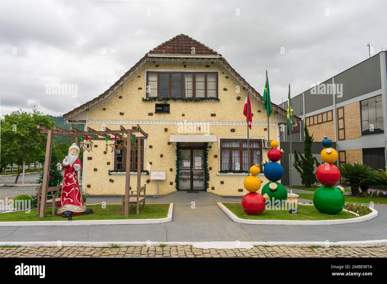 Schroeder, Brazil - Circa December 2022: Christmas decorations and ...