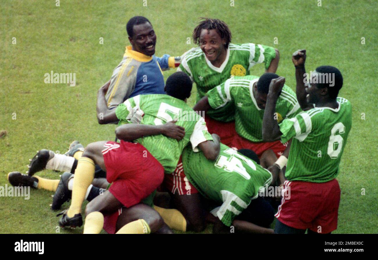 Cameroon national soccer team members bury their teammate as they ...