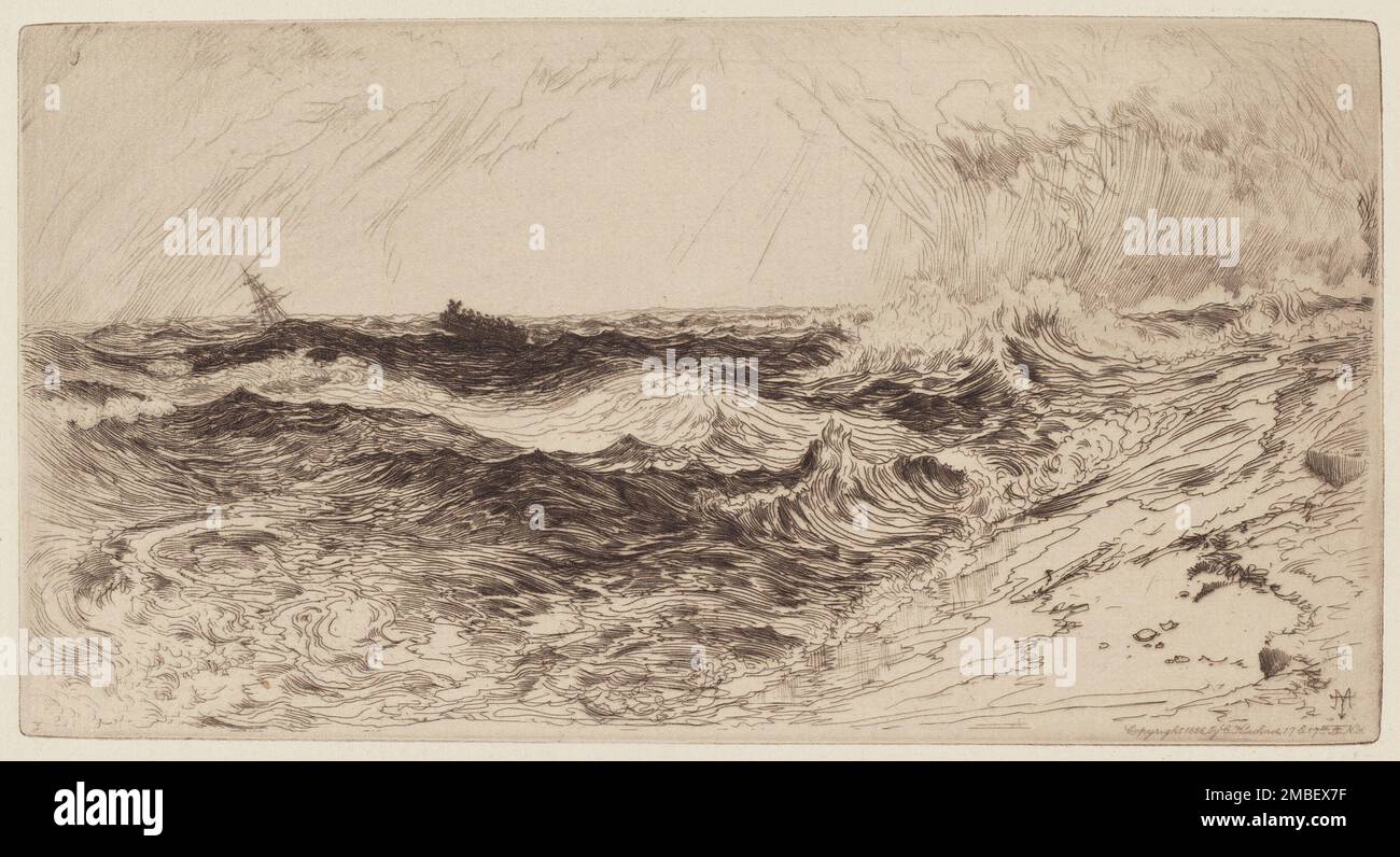 The Resounding Sea, 1880 Stock Photo - Alamy