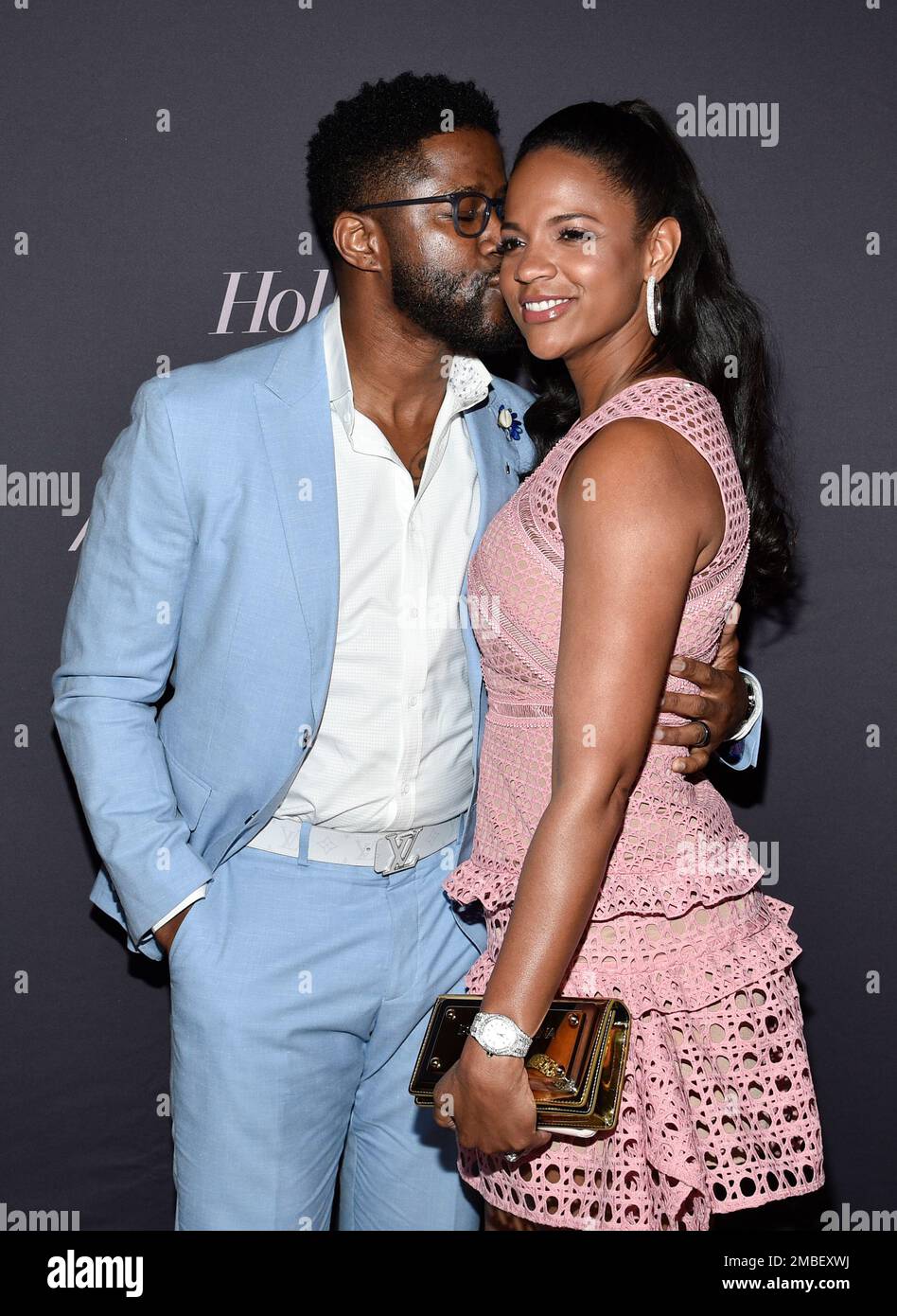 CBS Mornings co-anchor Nate Burleson, left, and wife Atoya Burleson ...