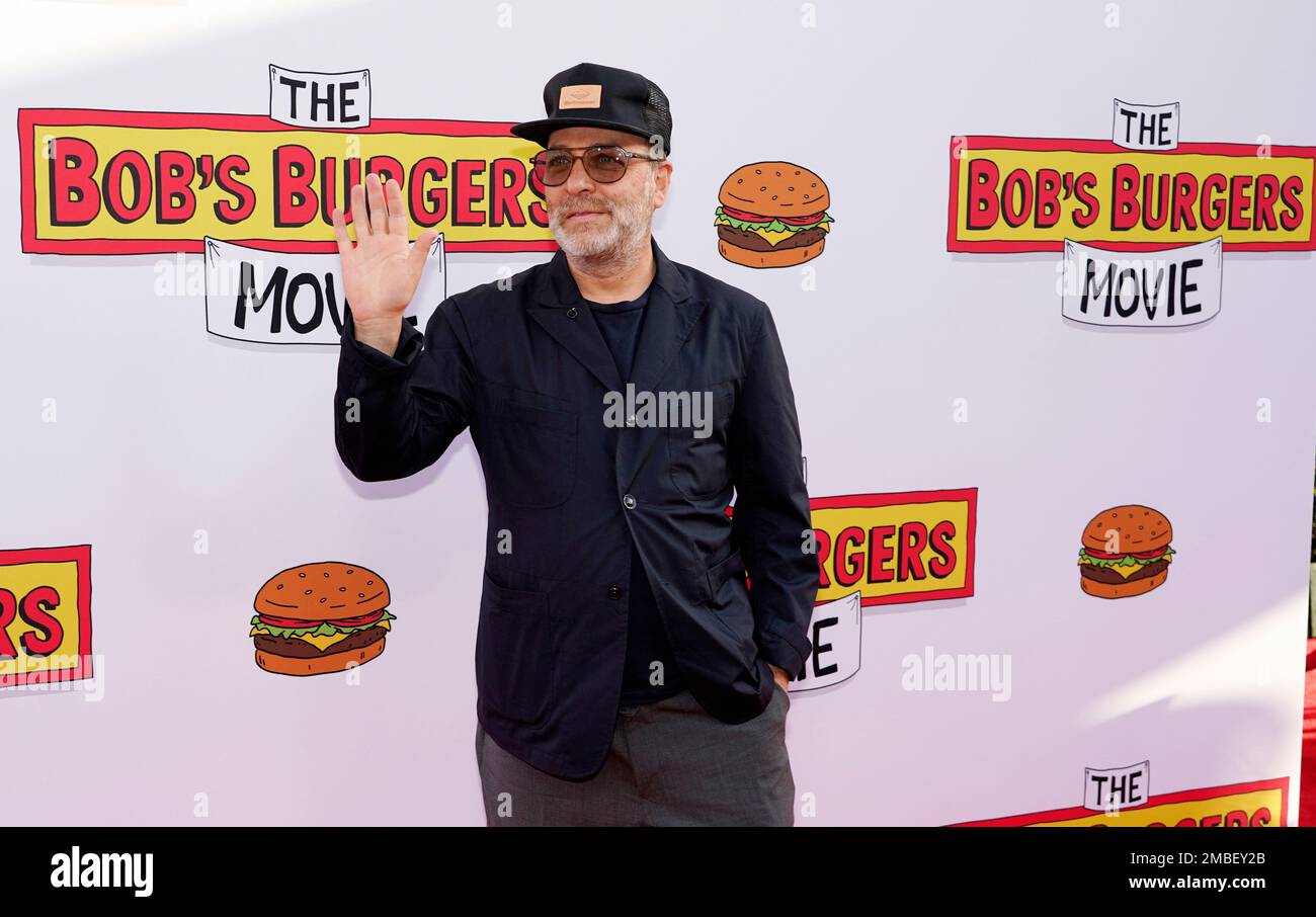 H. Jon Benjamin, a cast member in "The Bob's Burgers Movie," waves to ...