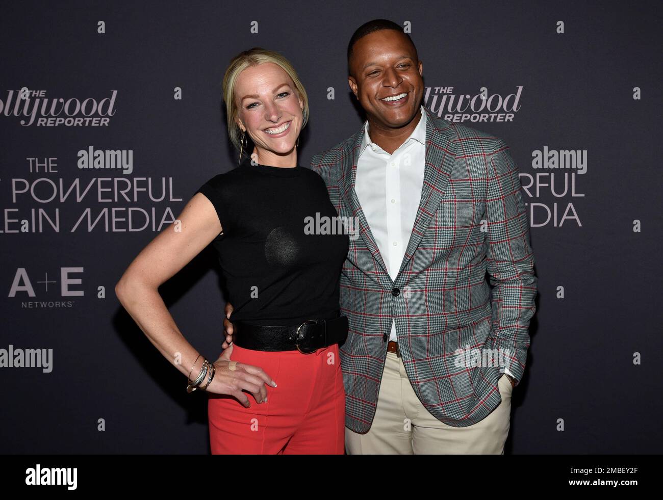 Craig Melvin, right, and wife Lindsay Czarniak attend The Hollywood ...