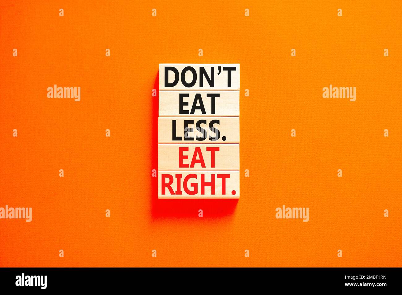 Eat less or right symbol. Concept words Do not eat less, eat right on ...
