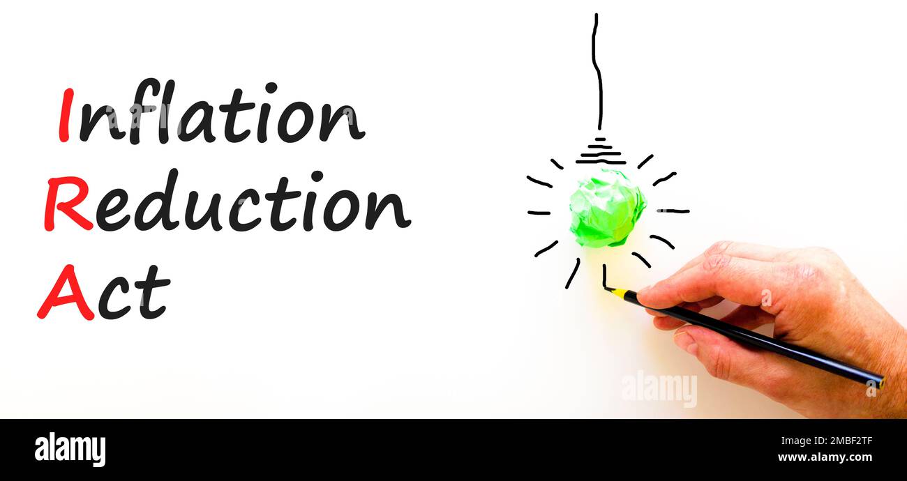 IRA inflation reduction act symbol. Concept words IRA inflation ...