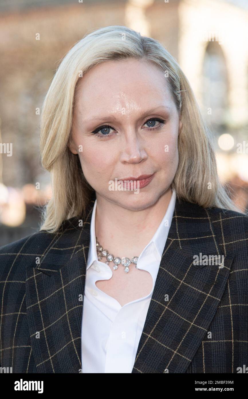 Gwendoline Christie attending the Dior Homme Menswear Fall-Winter 2023 ...