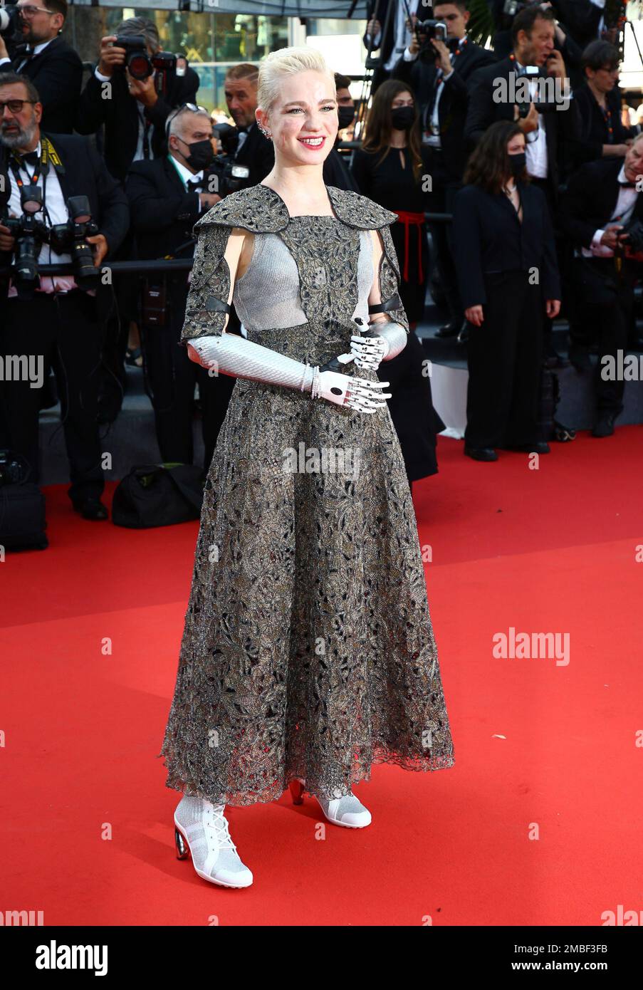 Bebe Vio poses for photographers upon arrival at the opening ceremony ...